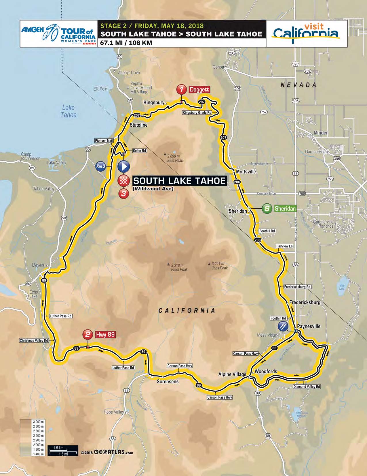 Amgen Tour Of California Route Map