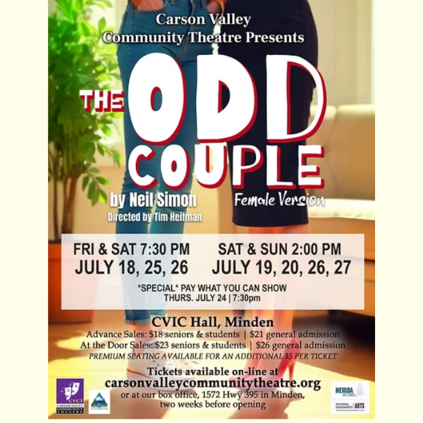 CVCT Presents: "The Odd Couple" by Neil Simon - Carson Valley, Nevada ...