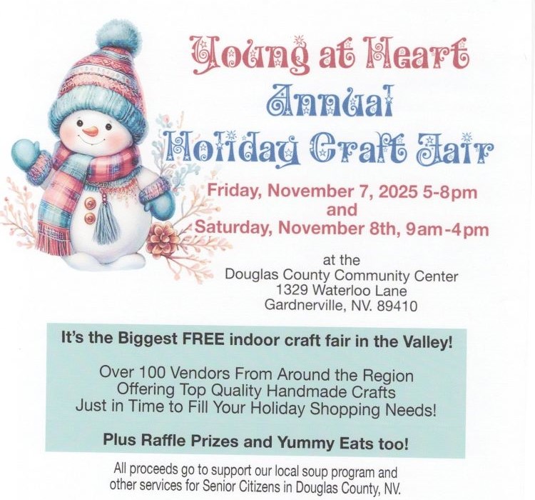 Young at Heart Annual Holiday Craft Fair 2025 - Carson Valley, Nevada ...