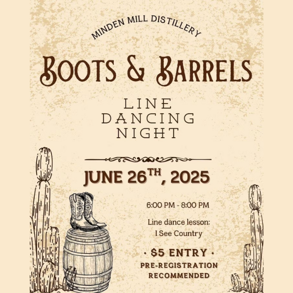 Boots and Barrels: Line Dancing Night at Minden Mill Distillery ...